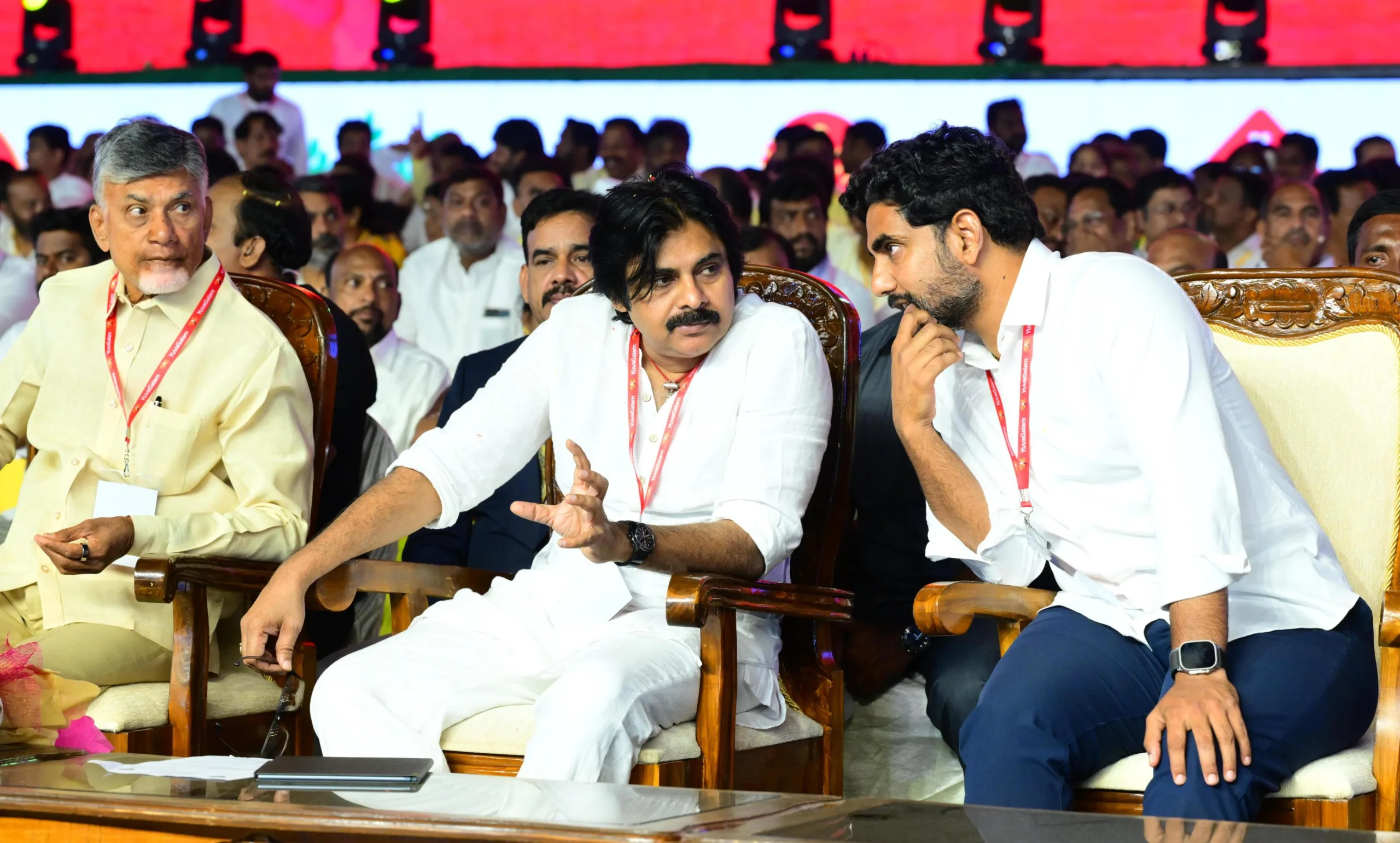 Chandrababu Naidu and Pawan Kalyan vowed to end the rule of YSRCP in Andhra Pradesh ...