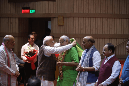 CP Radhakrishnan felicitated at NDA parliamentary party meet, PM Modi appeals for unanimous ...
