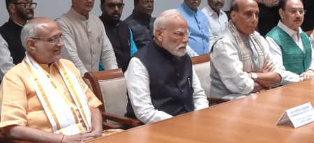 NDA nominee CP Radhakrishnan files nomination for VP election, PM Modi accompanies him ...